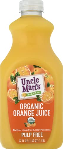 Amazon.com: Uncle Matt's Organic Orange Juice Pulp Free, 52 Fl Oz ...