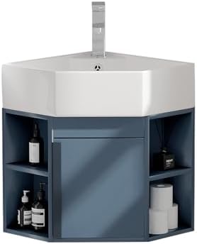 Amazon.com: Bathroom Corner Sinks,Corner Pedestal Sink,Bathroom Cabinet ...