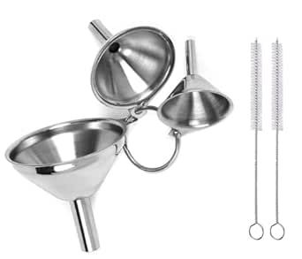 Amazon.com: 3Pcs Stainless Steel Kitchen Funnel Set Food Grade Metal Small Oil Spill Tool for ...