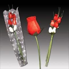 Red Wooden Roses (6 Pack) : Amazon.co.uk: Outlet