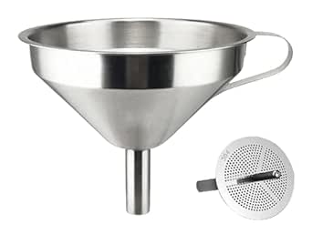 DRAWBRIDGE Stainless Steel Baking Piston Funnel with Spring-Loaded ...