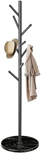 Amazon.com: Heavy Duty Coat Rack with Natural Marble Base, Freestanding ...
