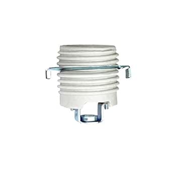 Porcelain Threaded Socket W/Screw Ring 1 1/16"x 1.5" (3.5cm x 5cm ...