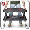 KETER 249137 Folding Workbench Portable Painted Tool Table with ...