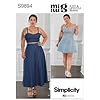 Amazon.com: Simplicity Women's Cropped Corset Top and Skirt Sewing ...