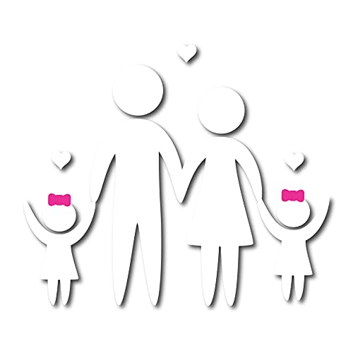 Amazon.com: Baby Angel Family Car Sticker, Cute Two Girls Car Window ...