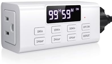 DEWENWILS Indoor Countdown Timer with Repeat Function and Lit Up ...