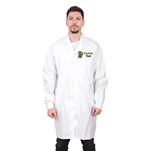 White Lab Coat Embroidery Etiquette Custom Embroidered Lab Coat ...