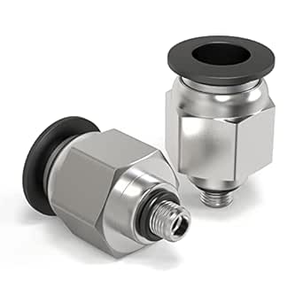 TAILONZ PNEUMATIC Male Straight 6mm Tube OD x M5 Thread Push to Connect Fittings PC6-M5(Pack of ...