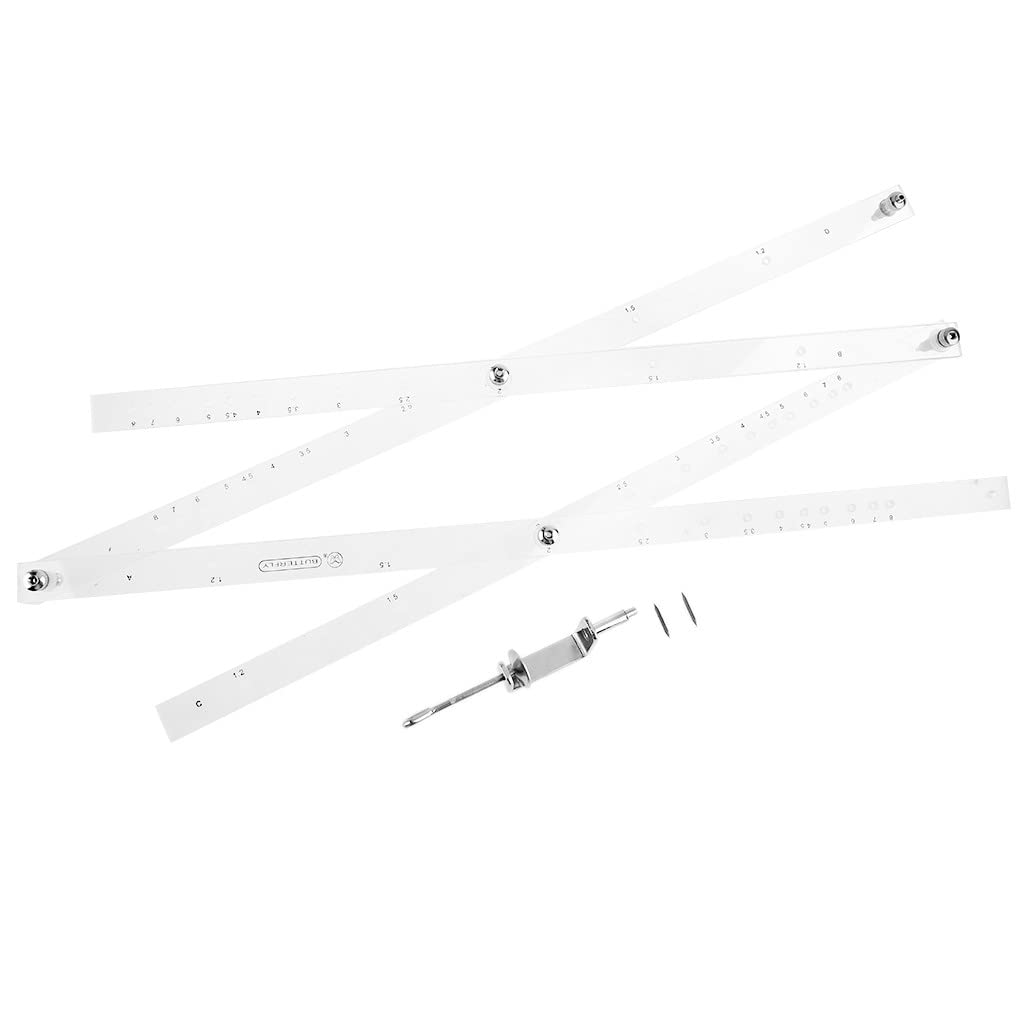 Compact Drawing Rule 50cm Scale Folding Ruler Pantograph Copy Rluer ...