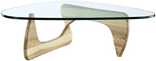 Amazon.com: Modern Sources - Premium Glass Top Triangle Coffee Table ...