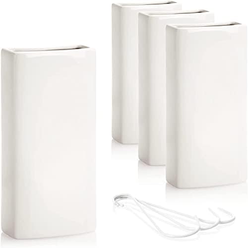 Pack of 4 White Ceramic Radiator Hanging Humidifier Set，Controls Dry ...