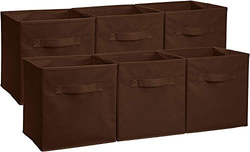 amazon basics Square Foldable Storage Cubes (Beige) - 6 Pack : Amazon ...