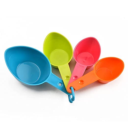 Buy Wishome Colorful Plastic Measuring Spoons Easy to Clean Stackable ...