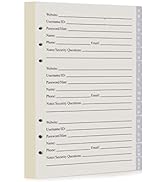 Amazon.com : A6 Password Book Refills - 576 Entires Password Notebook ...
