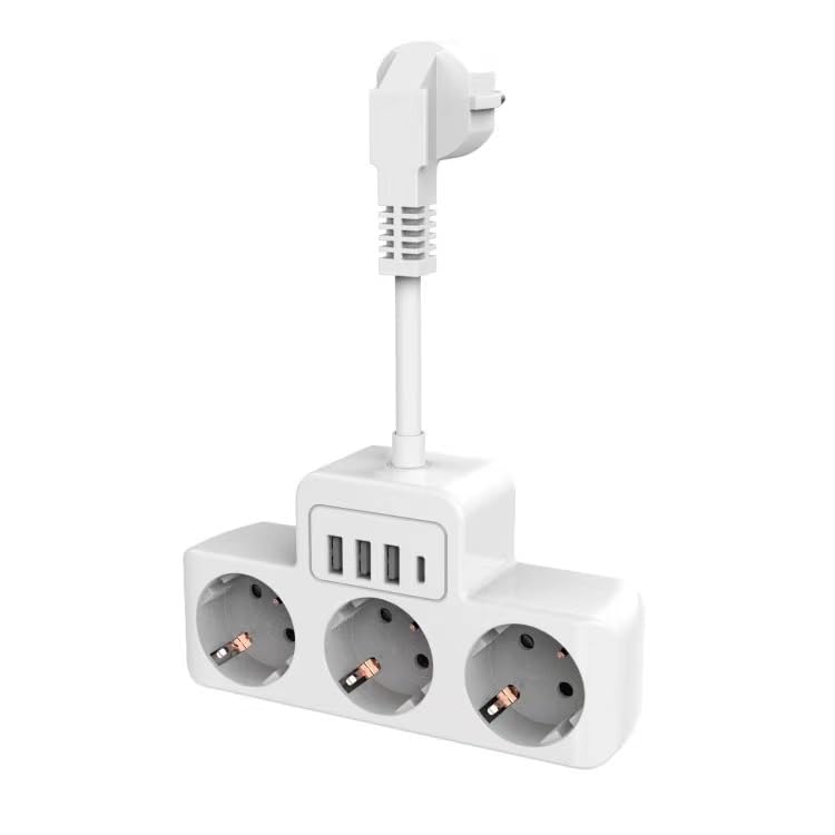 Ciabatta Multipresa Con USB, 7 In1 Multipresa Elettrica Con 3 Prese ...