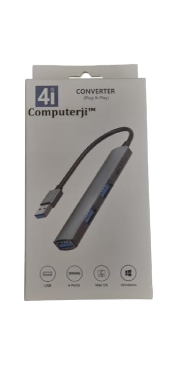 Computerji| 4 in1 Converter USB-A 3 Port +Type-C 1 Port 4PORT USB HUB ...