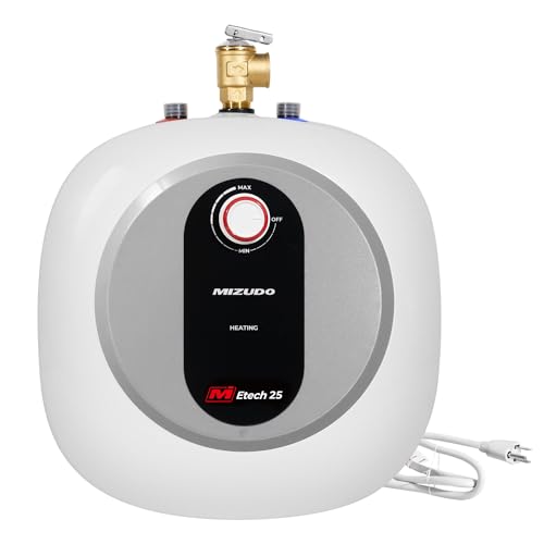 Electric Mini Tank Water Heater - MIZUDO 2.5 Gallon Under Sink Small ...