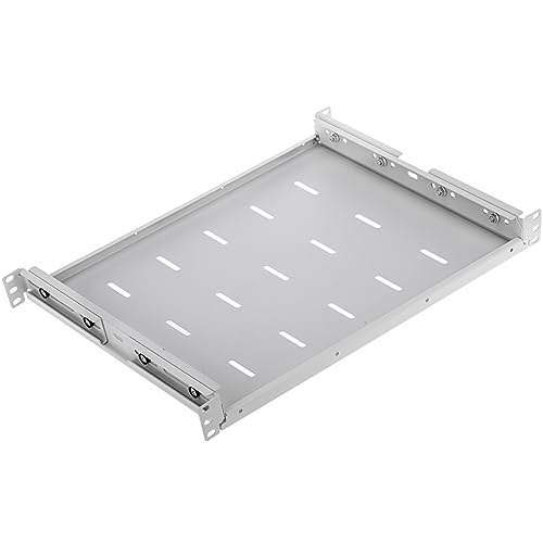 RackMatic – Tray rack 19″ adjustable shelf in depth 350 mm 1U white ...