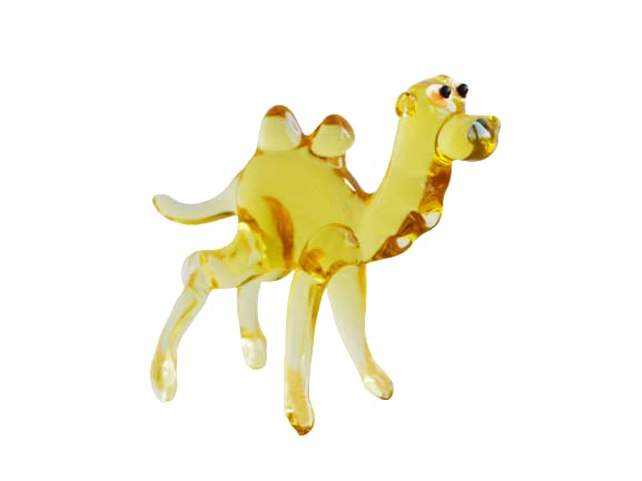 Amazon.com: Glass Camel Figurine Animals Glass Desk Decoration Blown ...