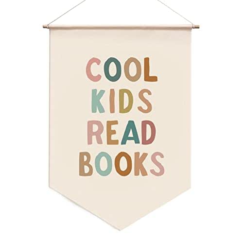 Amazon.com: Cool Kids Read Books Hanging Banner, Boho Reading Corner ...