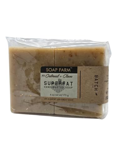 Amazon.com: Soap Farm Handmade Cold Process Soap, Oatmeal Clove 6 oz ...