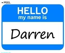 Amazon.com - Hello My Name Is Darren - Window Bumper Laptop Sticker