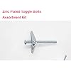 cSeao 24-Pack Spring Toggle Bolt Assortment Kit, Imperial 1/8 1/4 3/16 ...