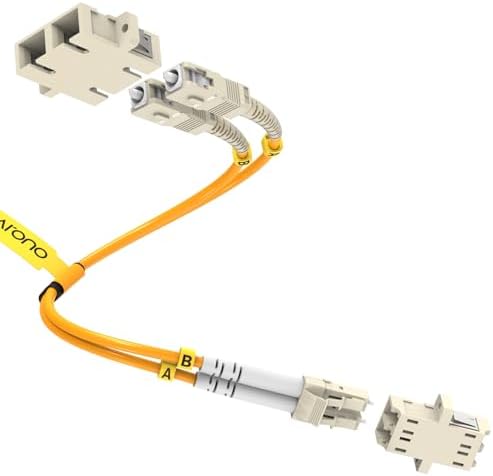 Karono 1FT LC (Male) to SC (Female) Fiber Optic Adapter Cable ...