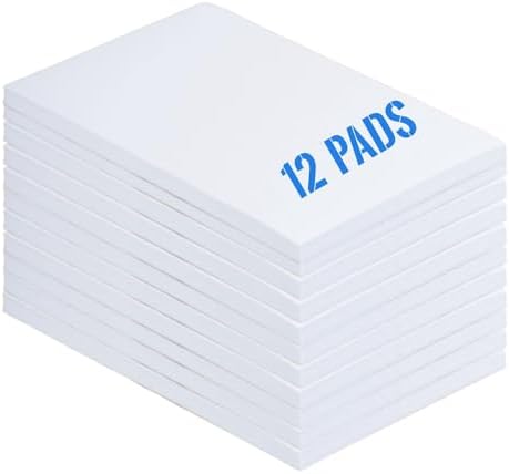 Amazon.com : 1InTheOffice Memo Pads, Memo Note Pads, Unruled White ...