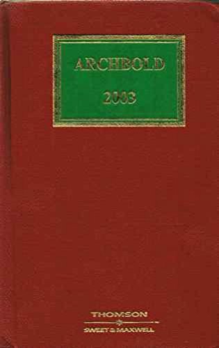 Archbold: Criminal Pleading, Evidence and Practice 2003: Print Bundle ...