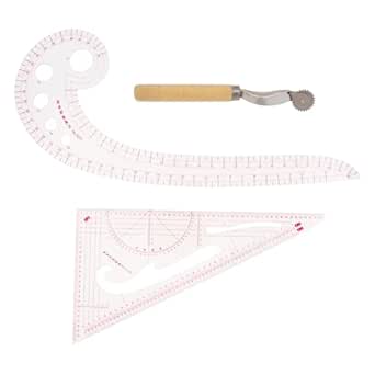 Amazon.com: Smgda 3pcs Clothing Patterning Ruler Sew French Curve Ruler ...