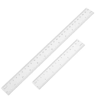 Amazon.com: 2 Pcs 6"/ 8" Clear Rulers Plastic Sraight Ruler Rulers with ...