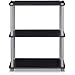 Amazon.com: Furinno Turn-N-Tube Display Rack, 3-Tier Single, Black/Grey ...