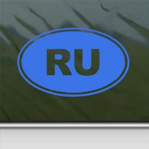 Amazon.com - Russian Federation EURO OVAL Blue Decal Window Blue ...