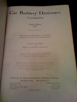 Car builders' Dictionary and Cyclopedia: Ninth edition 1919 ...