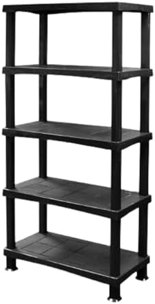Khanary 5 Tier Plastic Shelving Unit Storage Racking Shelves Home ...