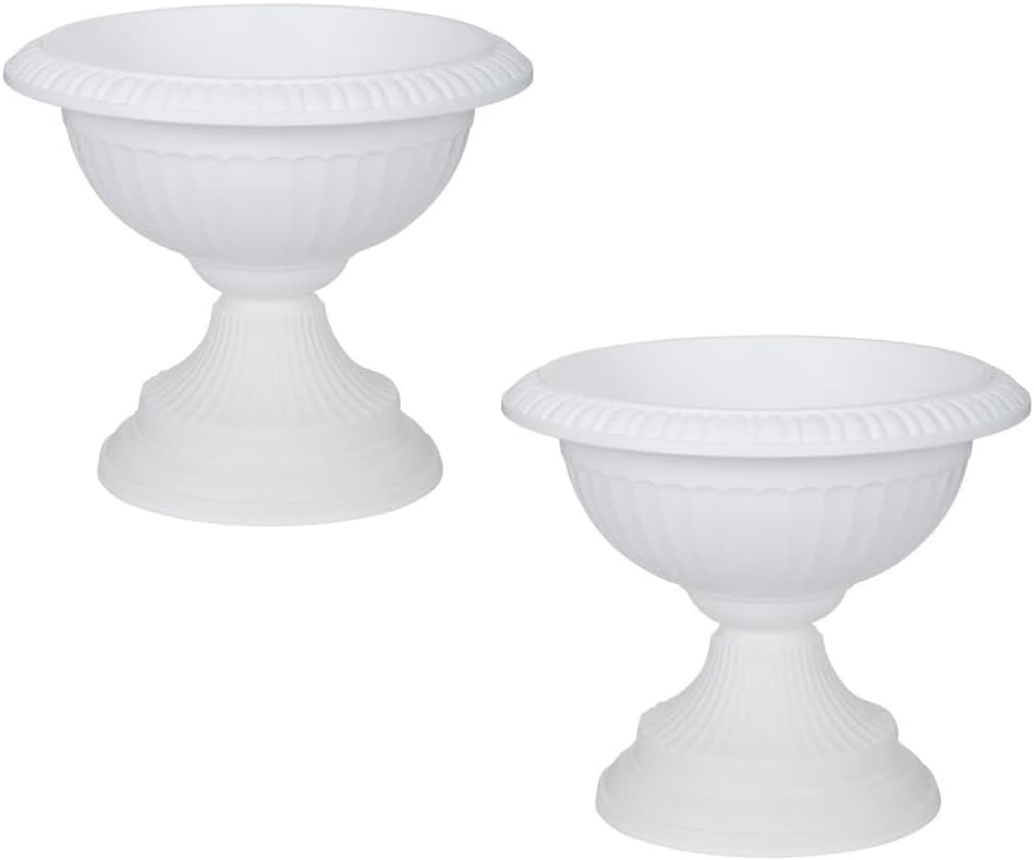 Round Grecian Classical URN Patio Pots 42 CM Flower Planter Outdoor Or ...