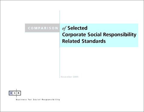 Comparison of Selected Corporate Social Responsibility Standards: Staff ...