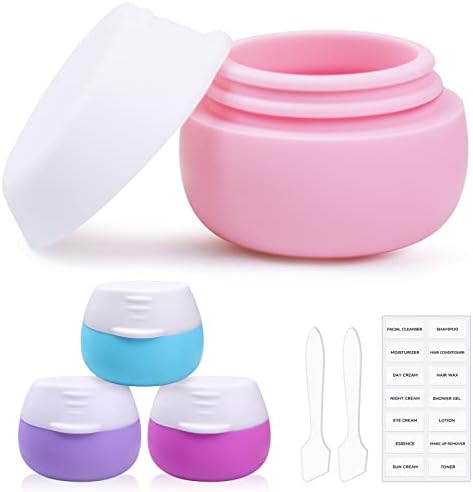 4 Pcs Silicone Travel Cosmetic Containers, Opret 20ml Leak Proof Travel ...