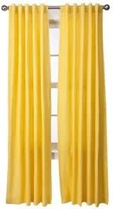 Amazon.com: Room Essentials Window Pair Curtain Panel - Yellow Pongee ...