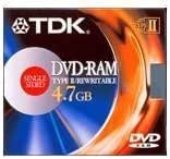 TDK DVD-RAM Media 4.7GB Type2 for Pc (1-Pack): Buy Online at Best Price ...