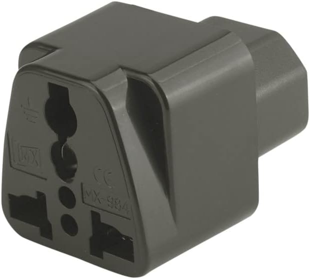 MX IEC C14 Male to Universal Female Socket Adapter for Computer Ac ...