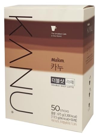 Amazon.com : Maxim Kanu Double Shot Latte Coffee 13.5gx 50sticks ...