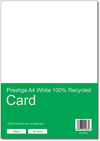 Craft UK 2255 A4 White Recycled Card 250 gsm - 100 Sheets : Amazon.co ...