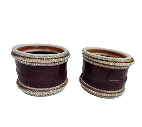 Buy Kamaakshi Women's Designer Punjabi Bridal Chuda Set Wedding Chuda ...