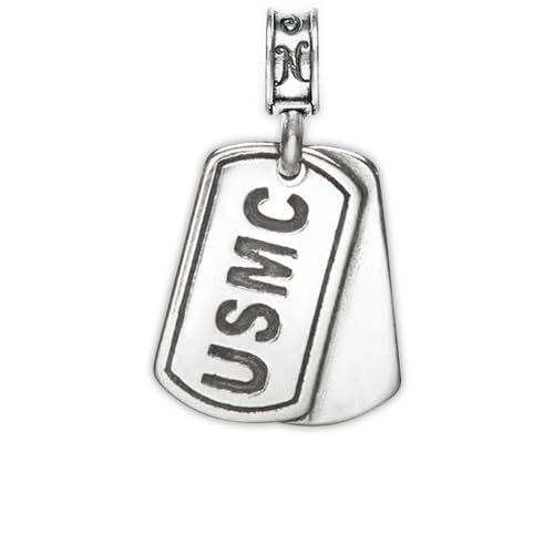 Amazon.com: .925 Sterling Silver Charm United States Marine Corps USMC ...