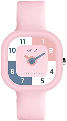 SPIKY Pink Rectangle Analogue Watch for Kids Girls and Boy, Comes with ...