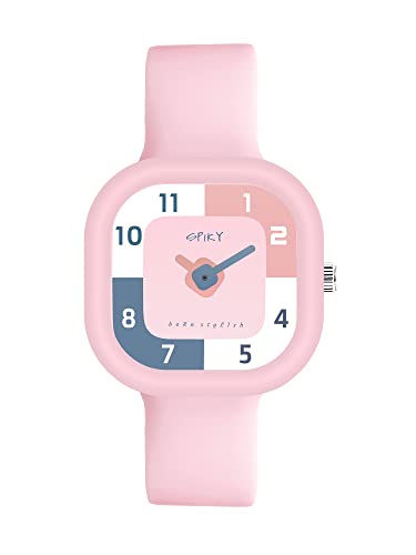 Spiky Pink Rectangle Analogue Watch for Kids Girls and Boy, Comes with ...