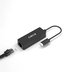 Circle ROOTZ USB Type-C to RJ45 Ethernet LAN Adapter, Up to 10/100/1000 ...